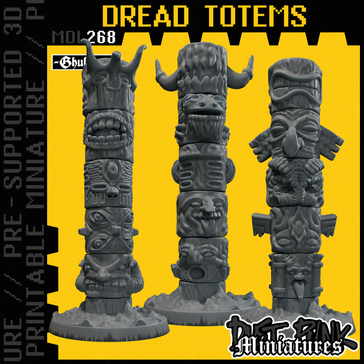 3D Printable MDL268 DREAD TOTEMS [PRE-SUPPORTED] by Django OCP